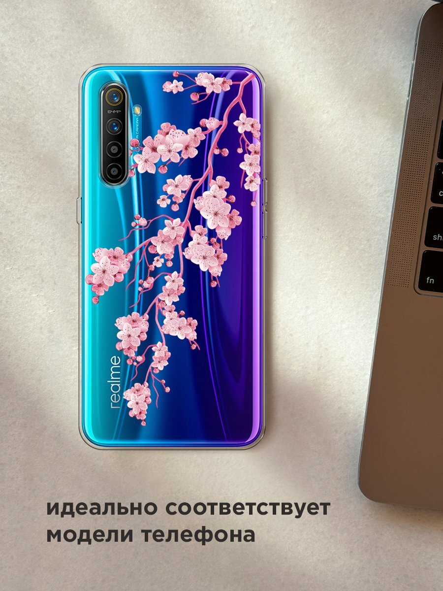 Чехол на Realme XT / Реалми XT с принтом "Ветка сакуры 2" — фото 1