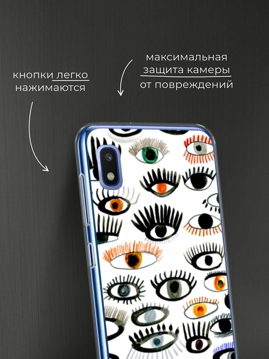 Чехол на Samsung Galaxy A10 / Самсунг Галакси А10 с принтом "Глаза акварель" — фото 1