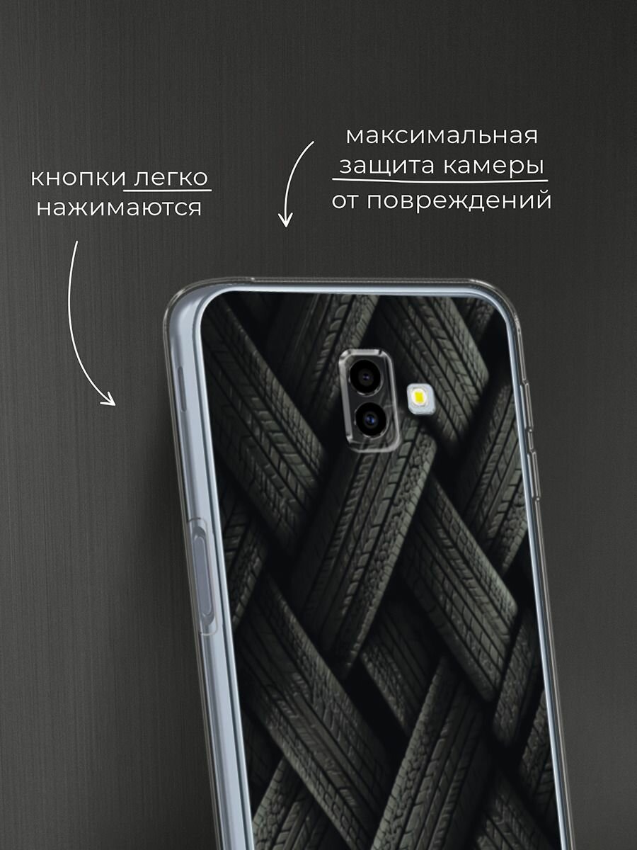 Чехол на Samsung Galaxy J6 + / Самсунг Галакси J6 Плюс 2018 с принтом "Переплетение шин 2" — фото 1