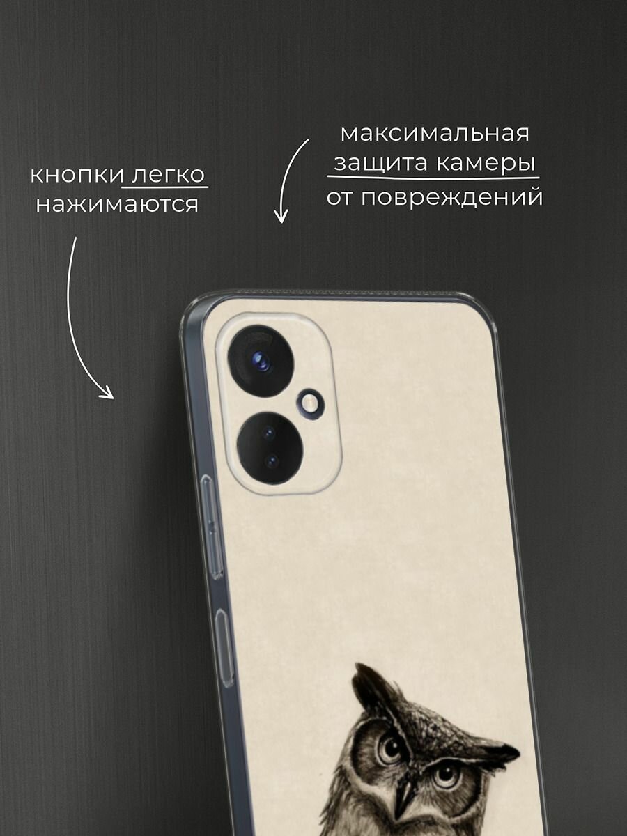 Чехол на Tecno Spark 9 Pro / Техно Спарк 9 Про с принтом "Сова" — фото 1