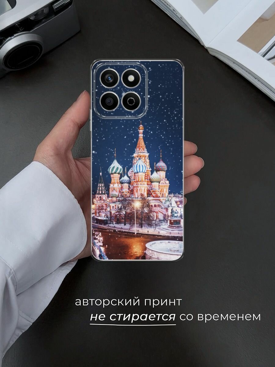 Силиконовый чехол на Honor X7c / Хонор X7c с принтом "Москва 1" — фото 1