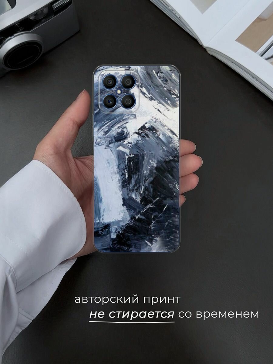 Чехол на Honor X8 / Хуавей X8 с принтом "Абстракция живопись" — фото 1
