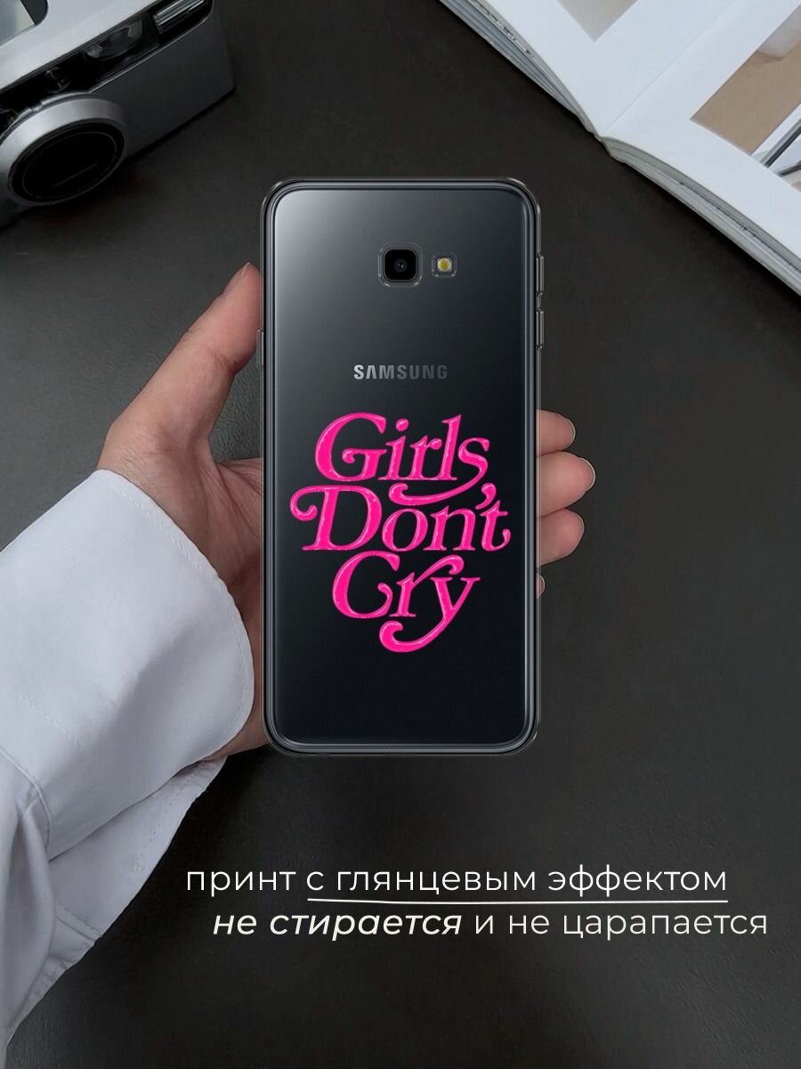Чехол на Samsung Galaxy J4 Plus 2018 / Самсунг J4 Plus 2018 с принтом "Девочка не плачь" — фото 1