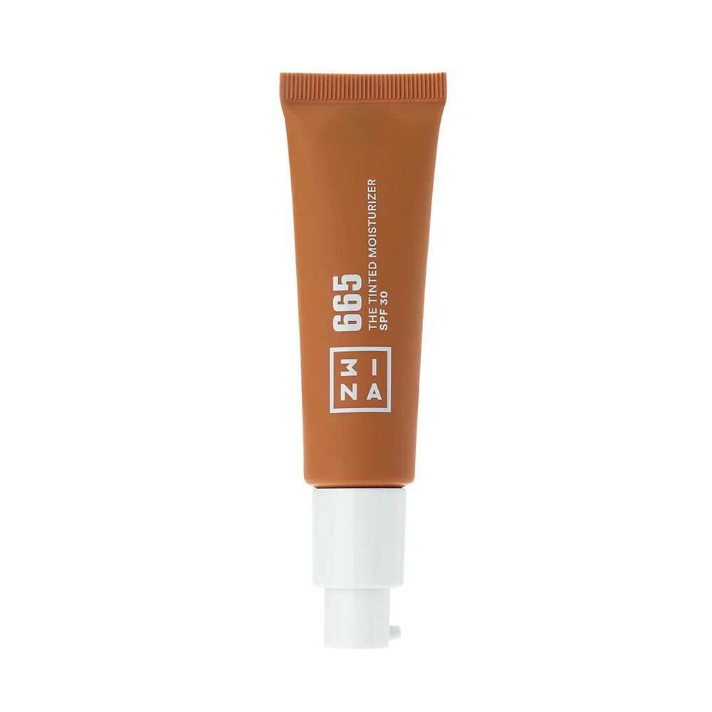 Тональный Крем 3INA (Мина, Зина) The Tinted Moisturizer с Увлажняющим Эффектом, SPF 30 - 665 (Темная кожа с Золотистым подтоном)