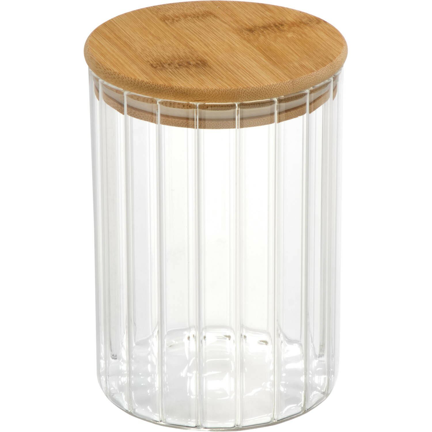 Банка для хранения Leonord Aroma Riviera 1 л из стекла и бамбука для кухни