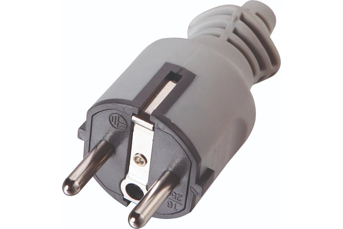 Electraline вилка евр прямой ввод 16A 55028 для европейской сети бытового применения