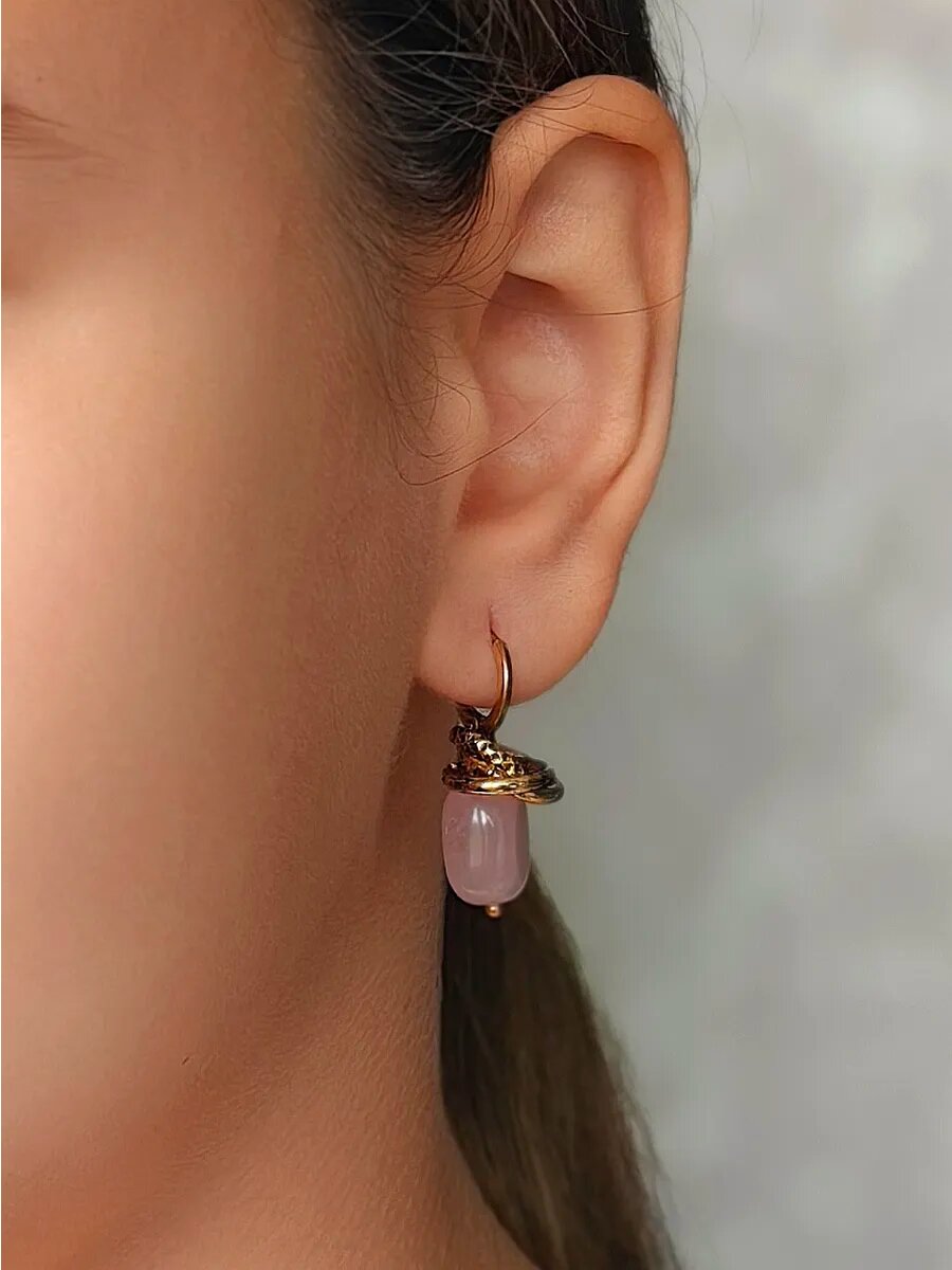 Серьги, агат