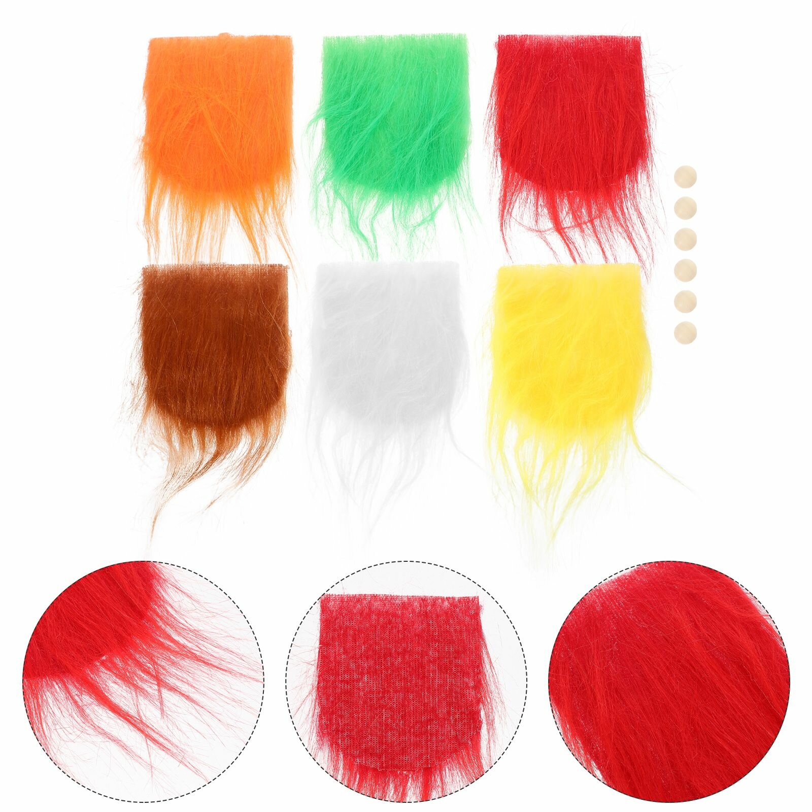 Искусственные бороды для гномов из дерева и искусственного волоса, набор для ручной работы и украшения