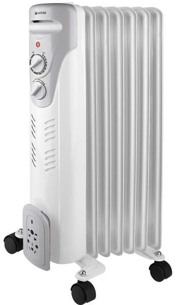 Масляный радиатор Vitek VT-1708(W) 1500 Вт белый (Уценка, мех. повреждение)