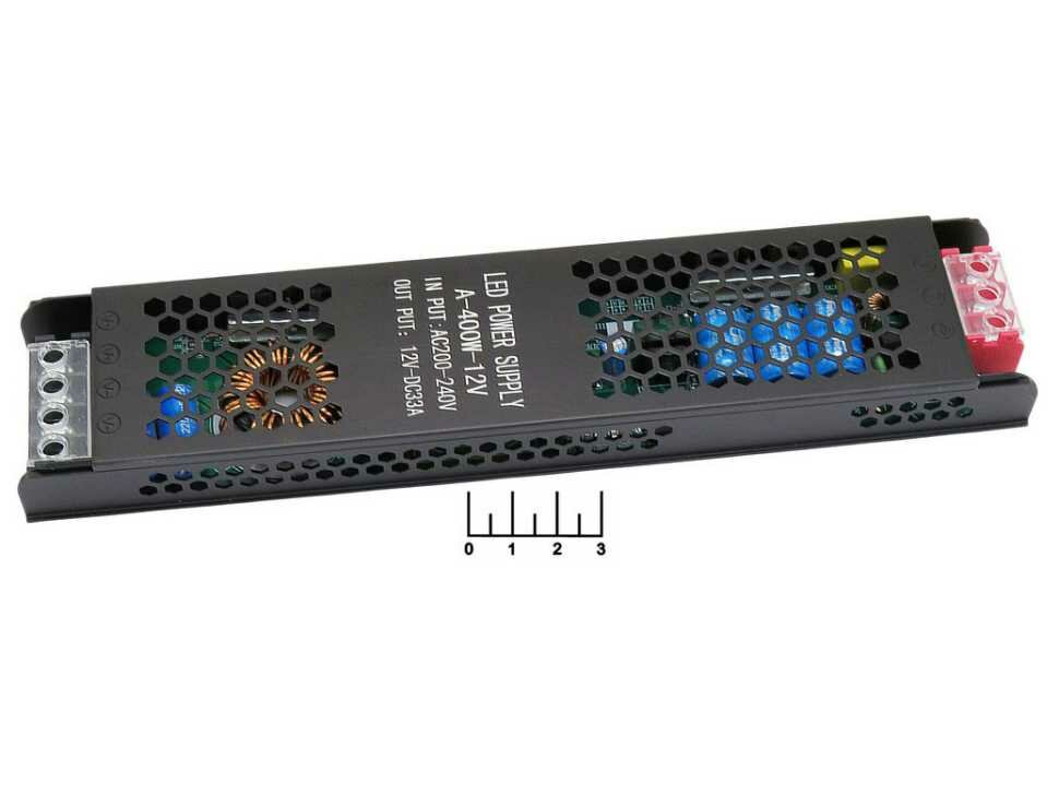 Блок питания 12V 33A 400W A-400-12 (узкий)