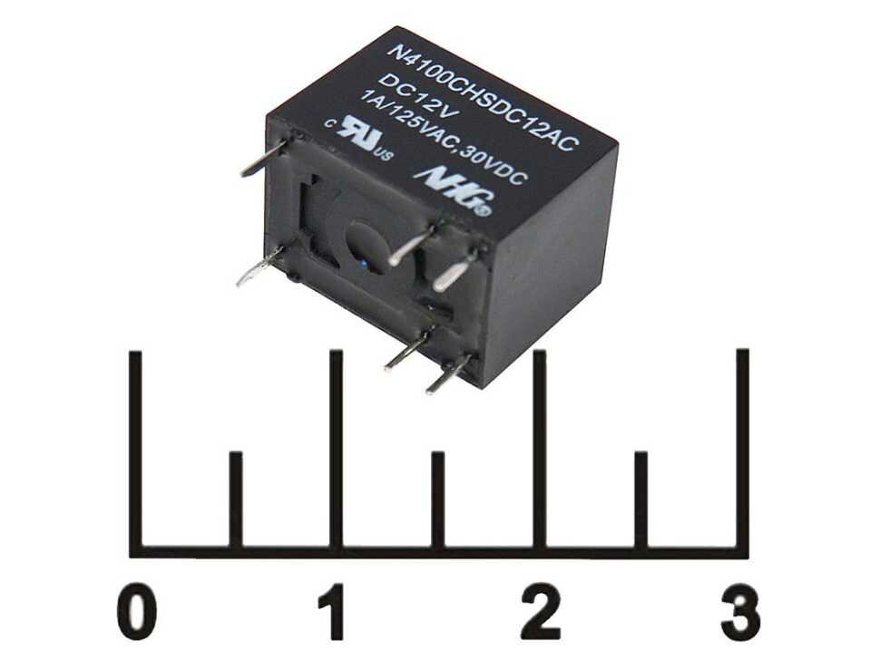 Реле =12V 1A/125V N4100CHSDC12AC Forward