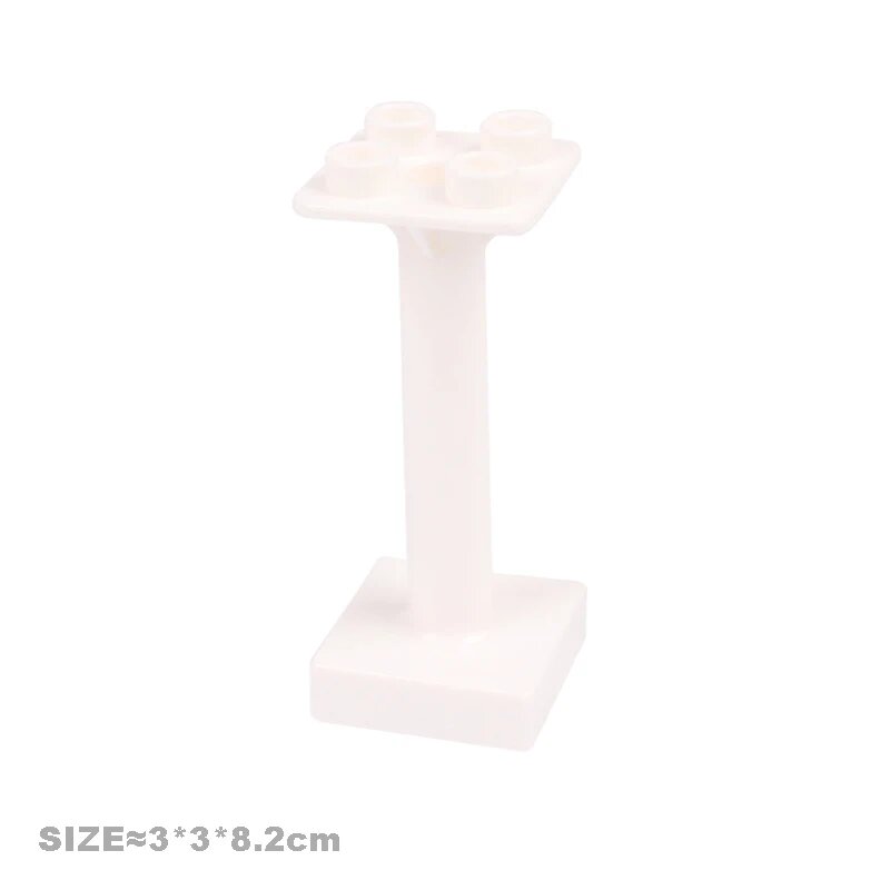 Белый конструктор Yiuiuly, Short pillar white, 3*3*8.2см