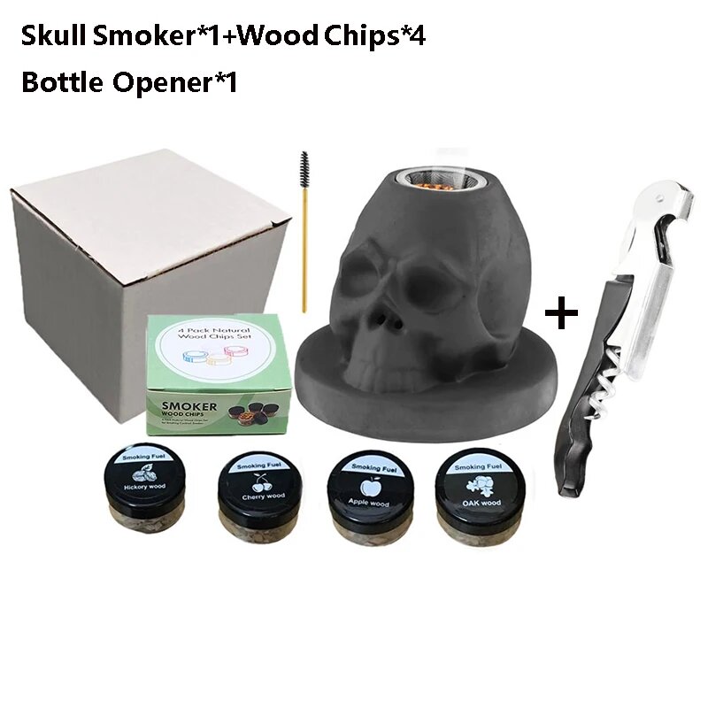 Набор для коктейлей "Череп", керамика, 4 вкуса Skull Set-5