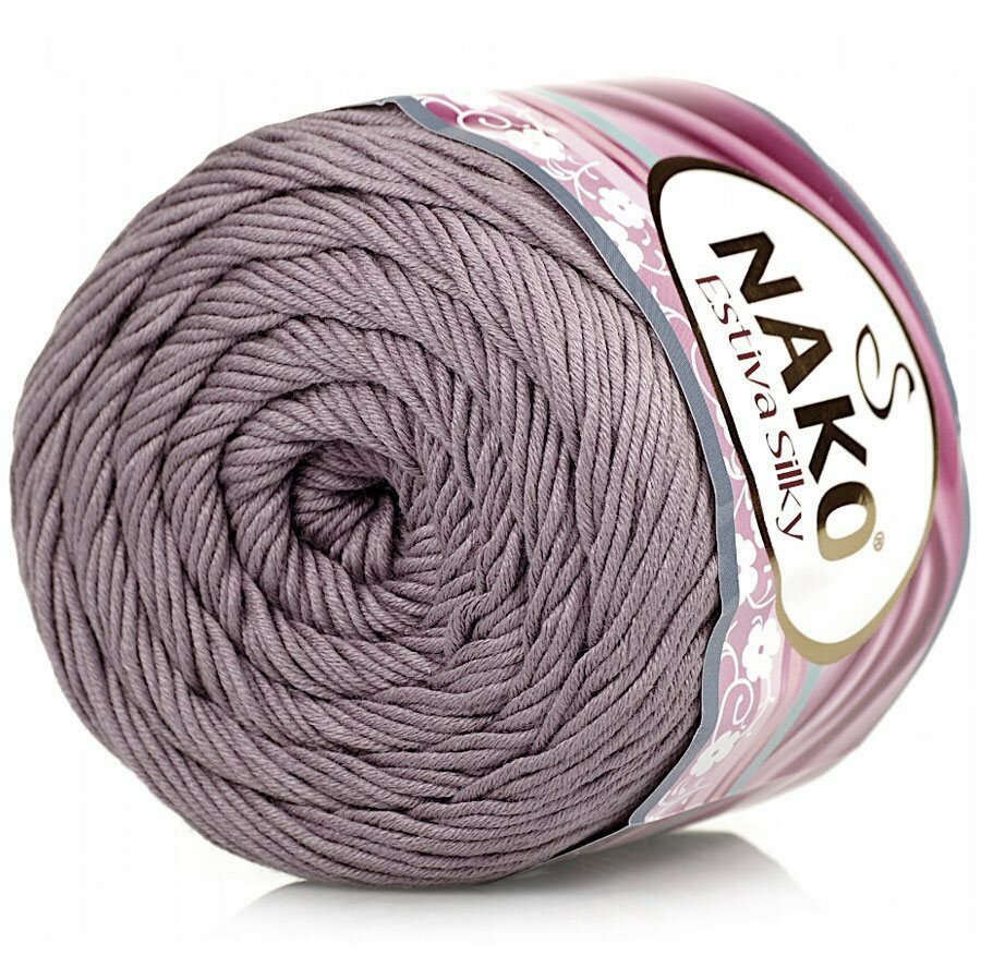 Пряжа Nako ESTIVA SILKY 12928 пыл. сирень (5 мотков)