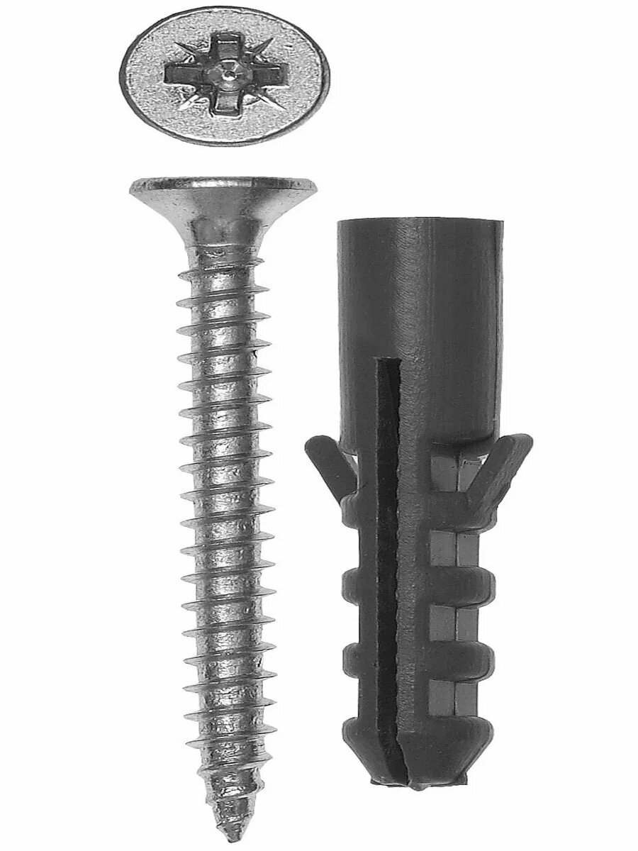 Евро, 8 х 40 / 4.5 х 50 мм, 10 шт, распорный дюбель с шуруп