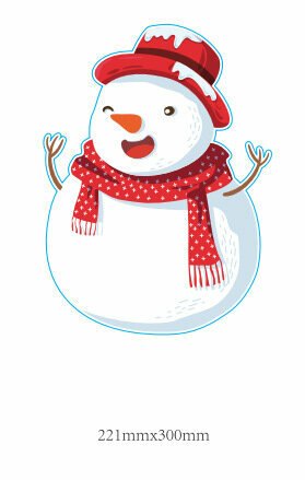 Поставка рождественских открыток из гофрокартона, садовых открыток, газонных знаков, украшений Санта-Клауса, водонепроницаемых снеговиков