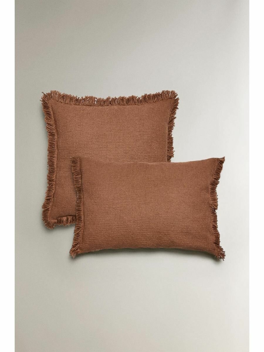 Наволочка декоративная Zara home 4391/008, коричневый, 40x60 см
