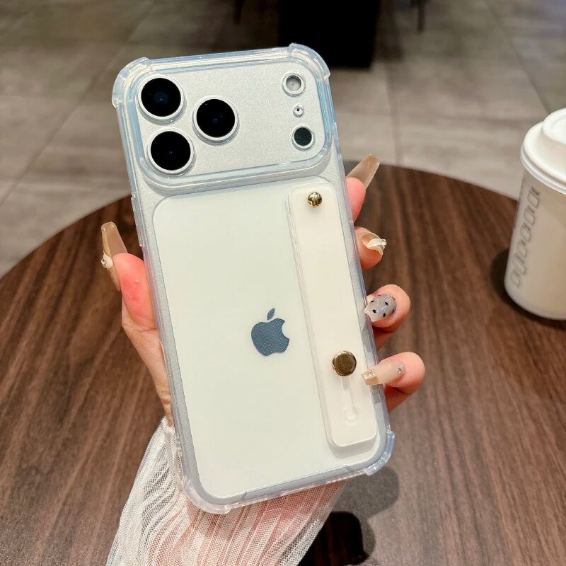 Прозрачный чехол на iPhone 14 Pro Max с держателем