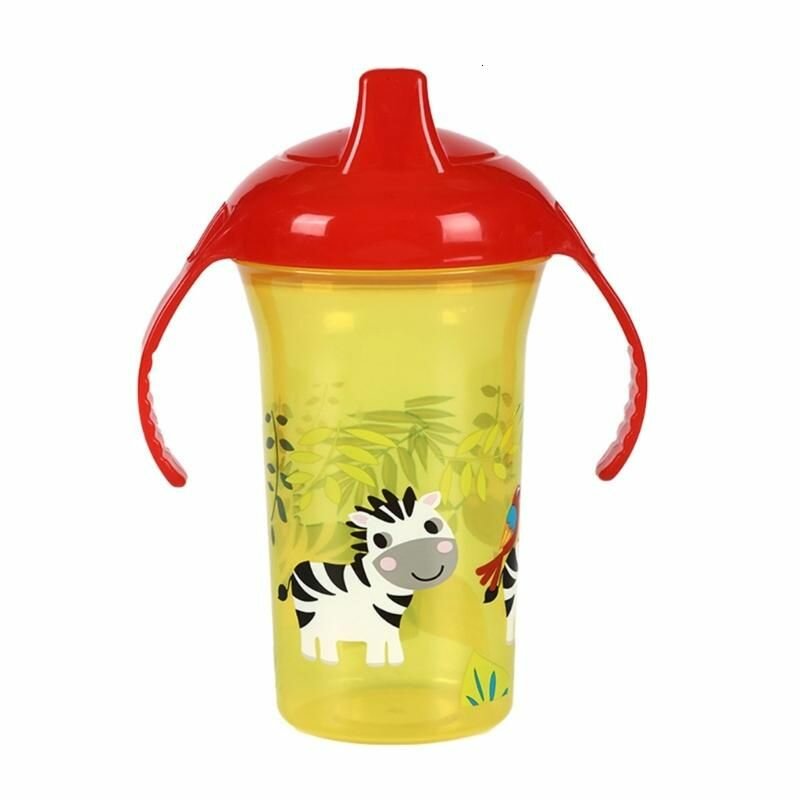 Детская кружка-непроливайка 300 мл с мультяшным принтом, Желтый