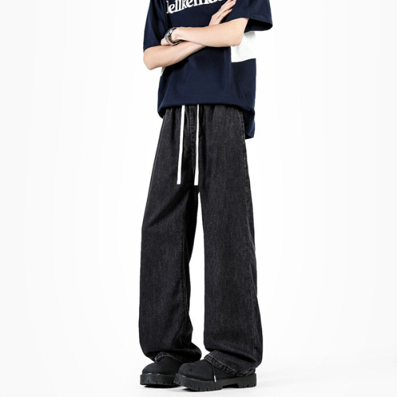 Охоты Брюки JYL Тонкие джинсы американские хайстрит прямые повседневные длинные брюки мужские широкие штаны