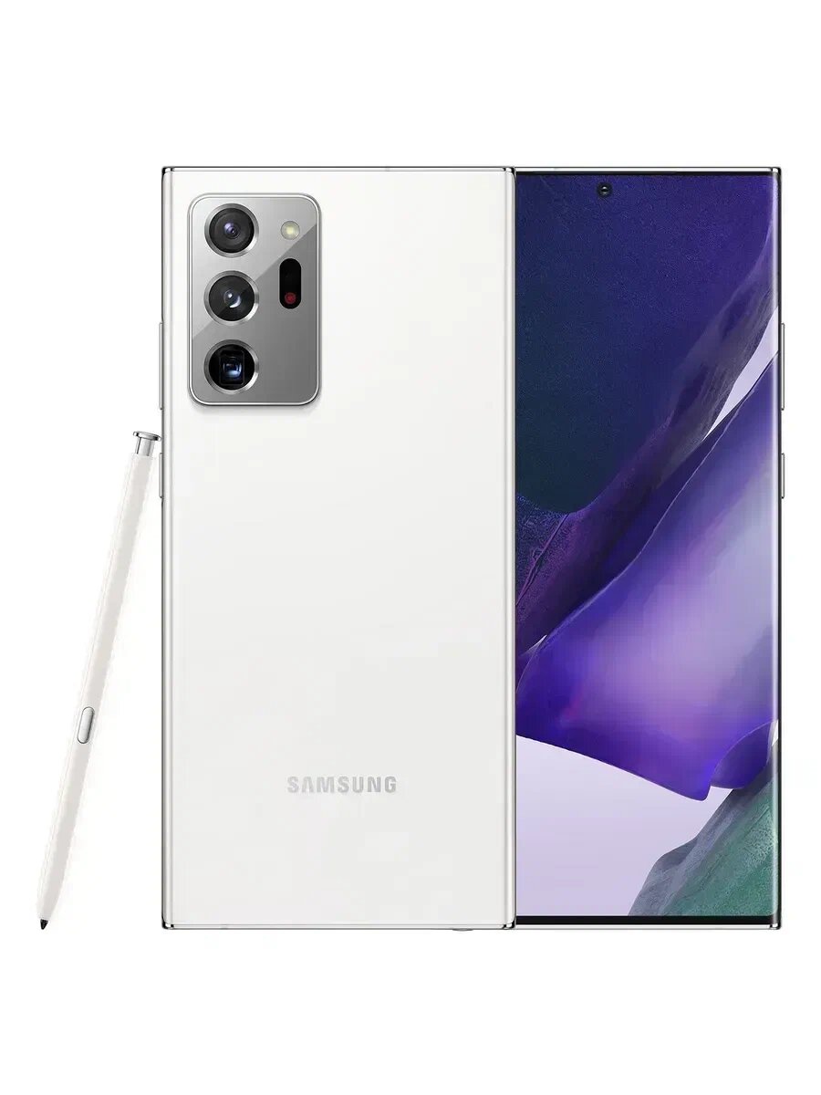 Смартфон Samsung Galaxy Note20 Ultra, 3088 x 1440, 12GB/256GB, белый