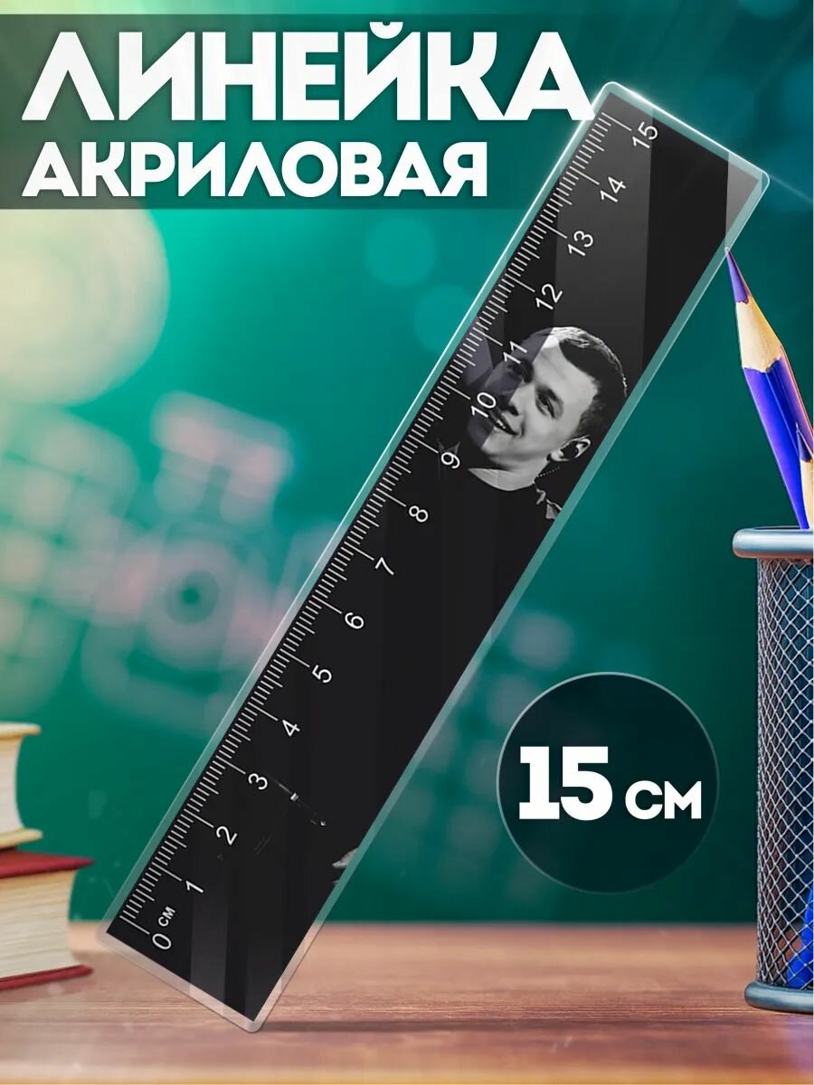 Канцелярия для школы линейка 15 см Макан певец Macan