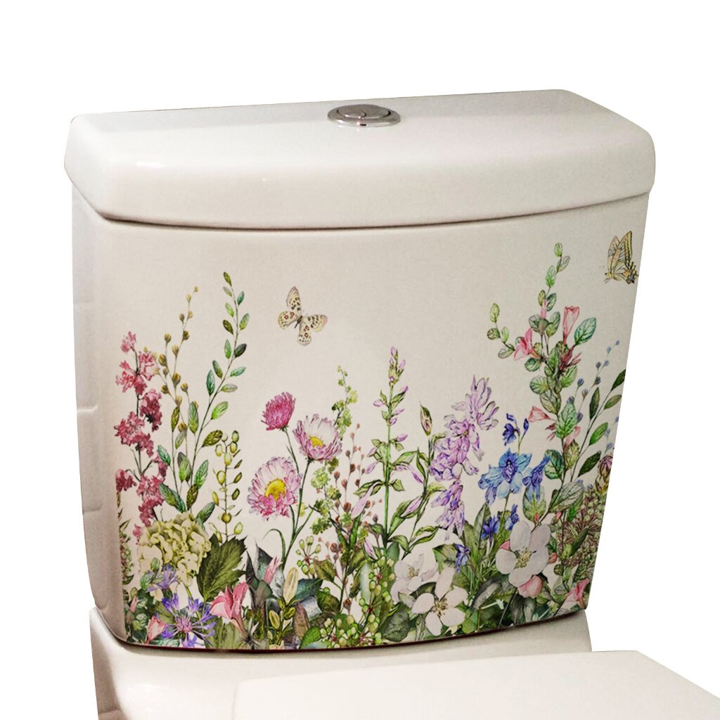 Зеленые листья растений, Цветы, Наклейка на стену для декора ванной комнаты, туалета, Гостиной, Украшения для дома, фрески, красивые наклейки