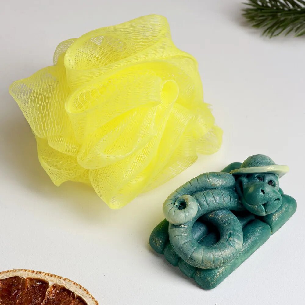 Подарочный набор "Как встретишь.", мыло и мочалка, в жестяной банке, унисекс