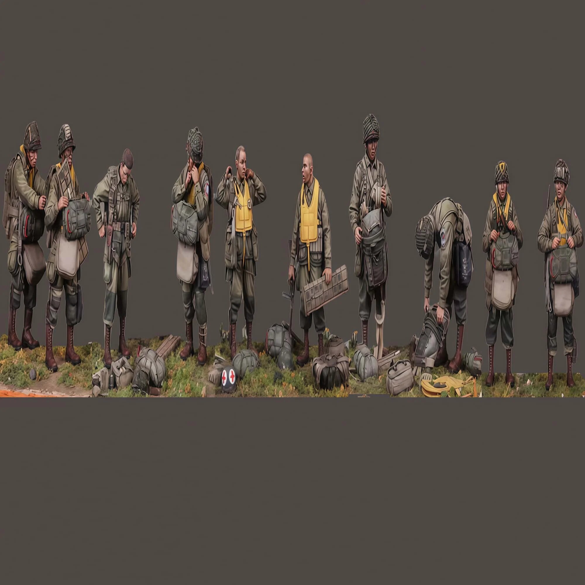 Модель из смолы 1/35 GK 10 десантников