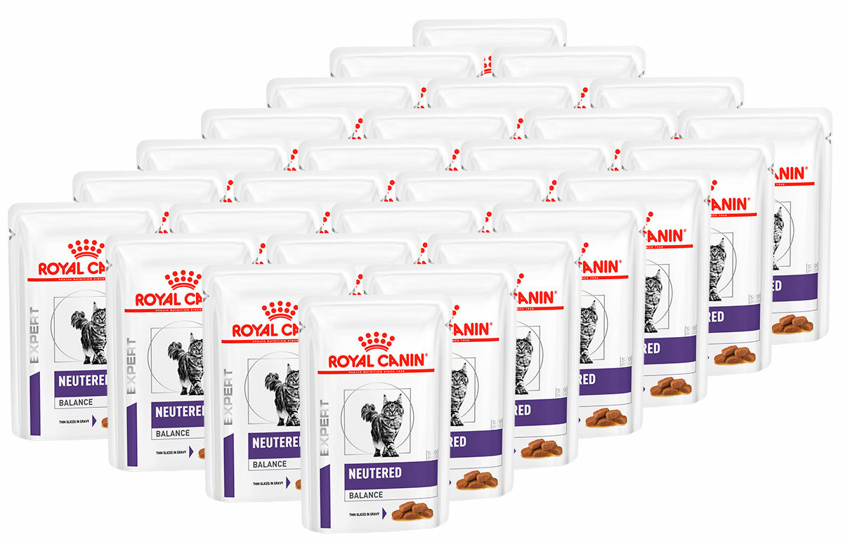 Корм влажный Royal Canin Neutered Balance диетический, для кастрированных котов и стерилизованных кошек, до 7 лет, в соусе, 85 г х 28 шт