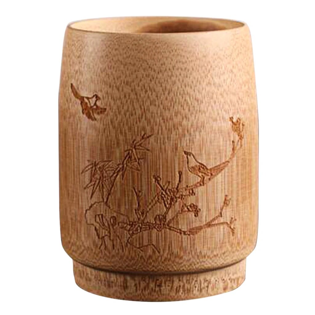 Натуральная бамбуковая Питьевая чашка, кружка для пива, сока, чашка, деревянная чашка для чая, чашка для саке, бамбук I