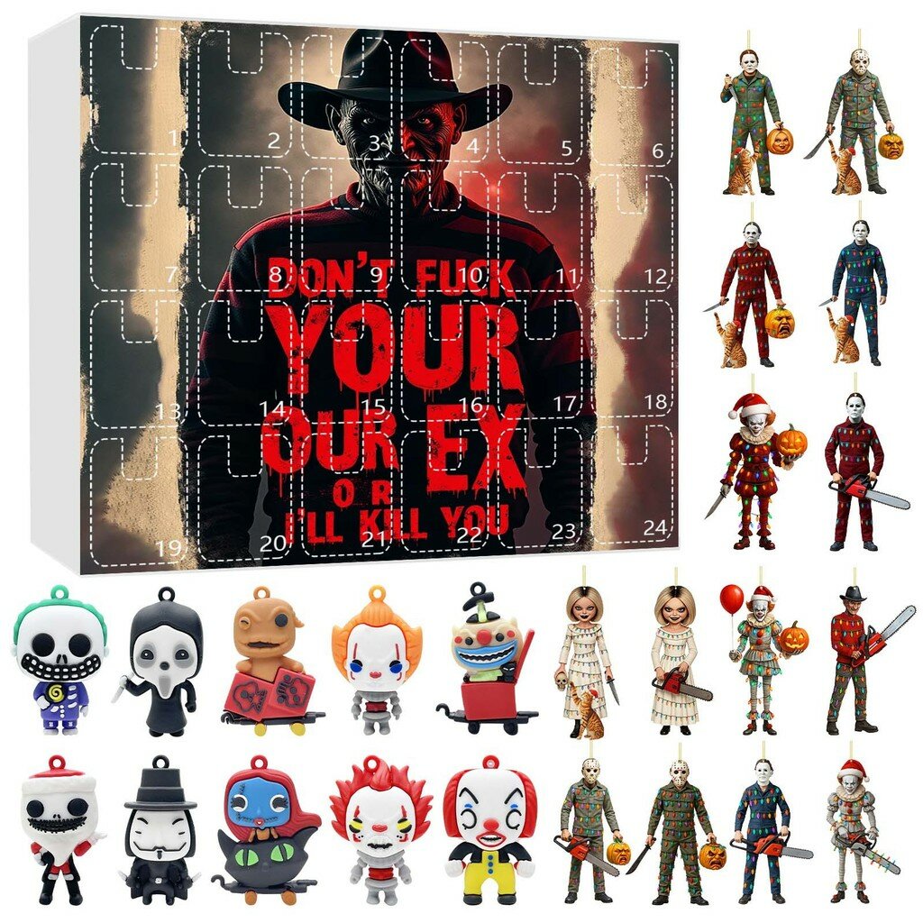 Halloween series horror icons acrylic hanging decorations with pvc dolls for seasonal party and gift style k