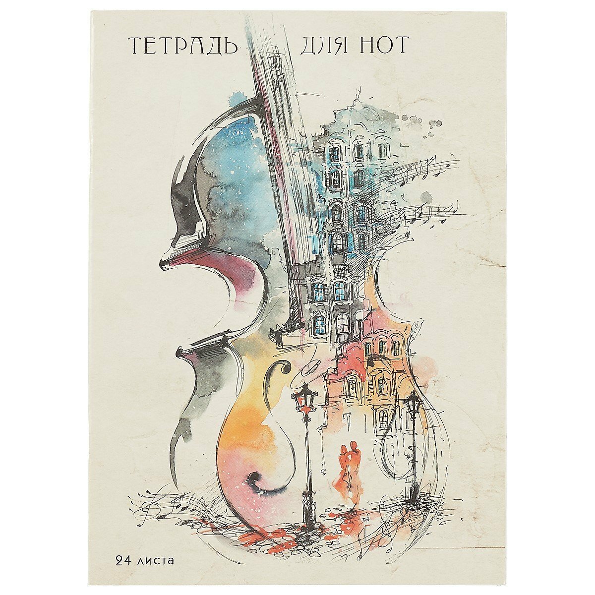 Тетрадь для нот Unnika, "Музыка", А4, 24 листа, в ассортименте