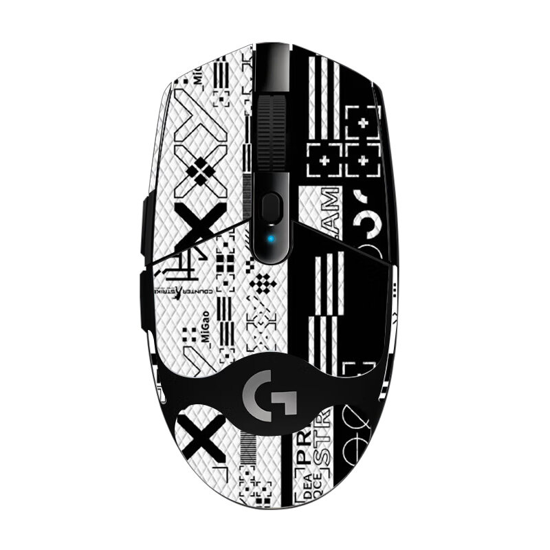 Мышь Logitech G304 Black, синий, с наклейками Cinnamoroll, противоскользящие наклейки