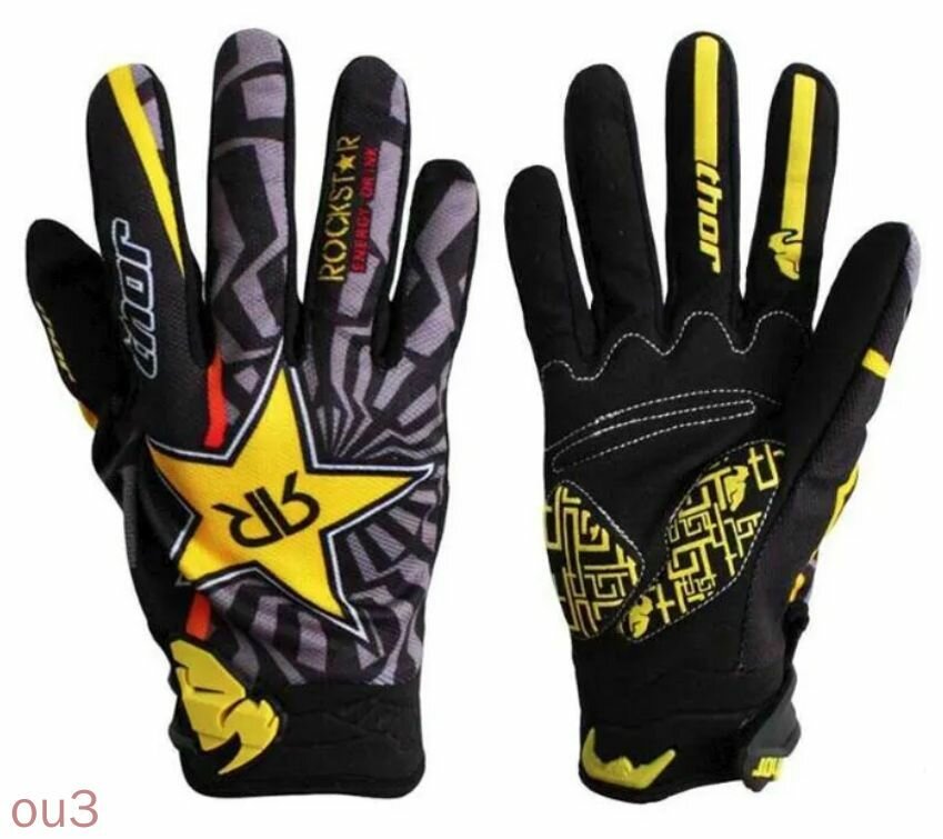 Перчатки для мотоцикла, питбайка, симрейсинга (мотоперчатки) Тор Рокстар размер L