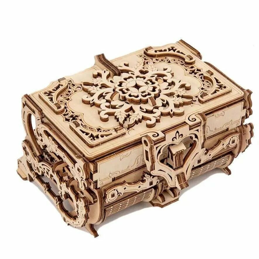 185pcs ugears строительные блоки / Деревянная шкатулка для украшений механическая