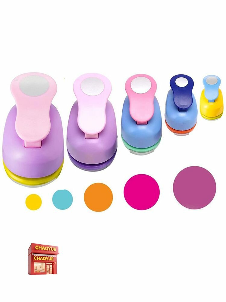 5 шт. Круговой дырокол, Пробойники для бумаги скрапбукинг, Бумажный дырокол (Случайный цвет)