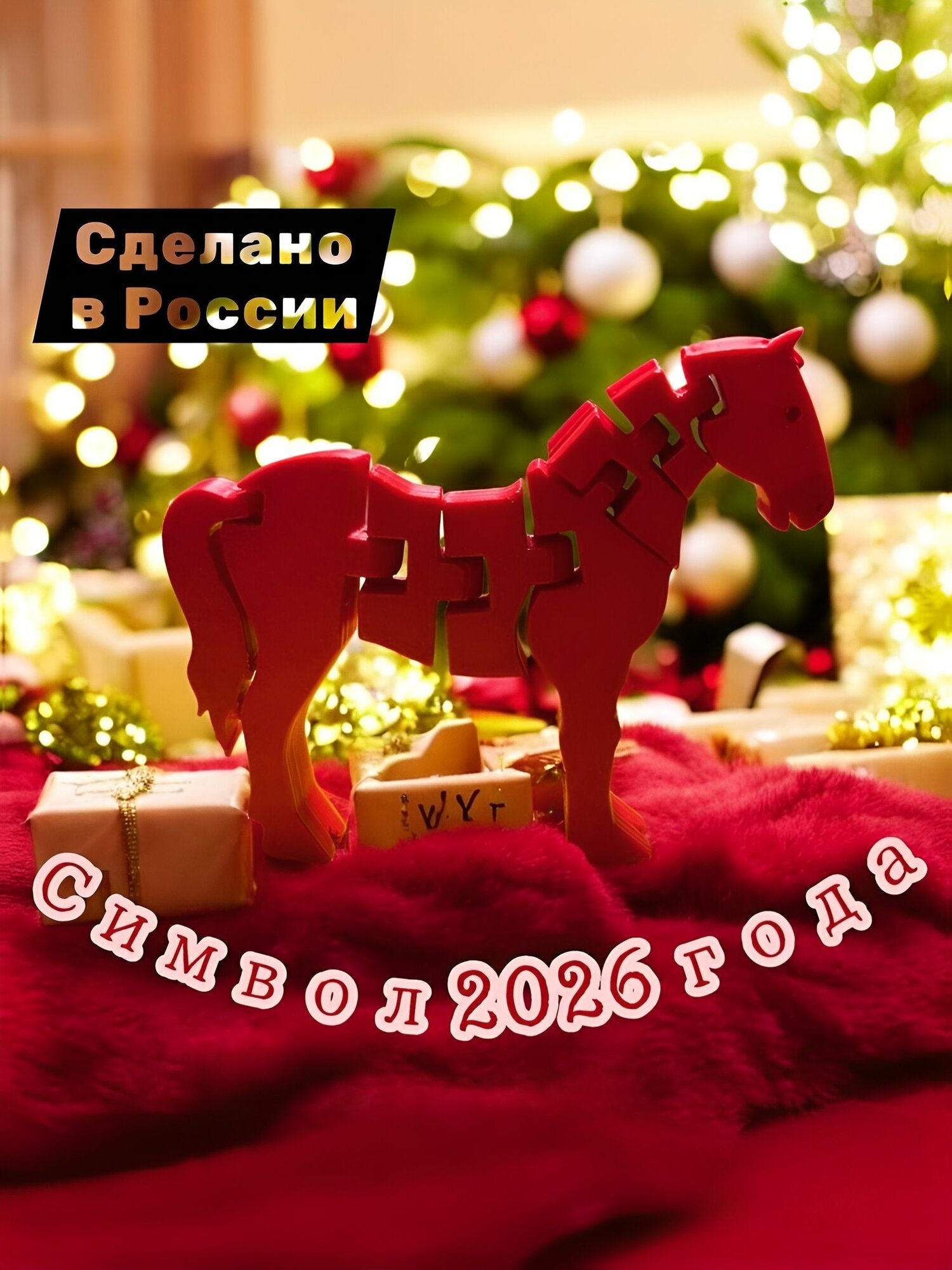 Подвижная Статуэтка/Сувенир/Фигурка "Лошадка". Талисман 2026 год