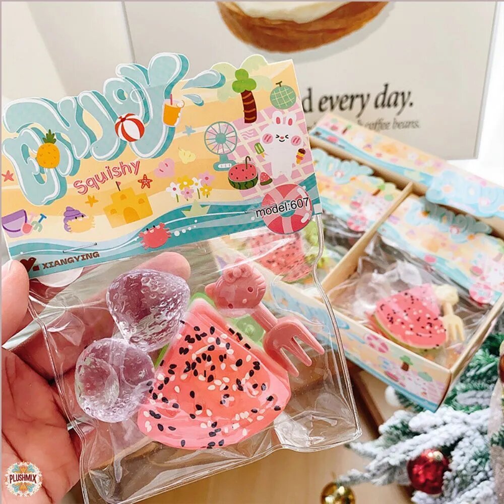 Таба лапка / сквиш лапа / антистресс лапки Арбуз и Клубника