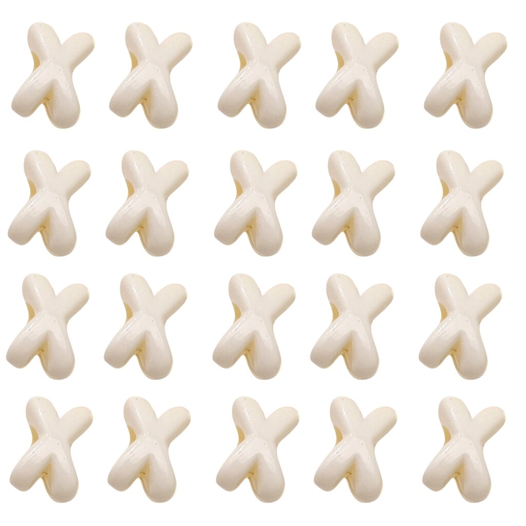 10 шт. Разноцветные акриловые бусины в форме X с отверстием 2 мм для браслетов и ожерелий