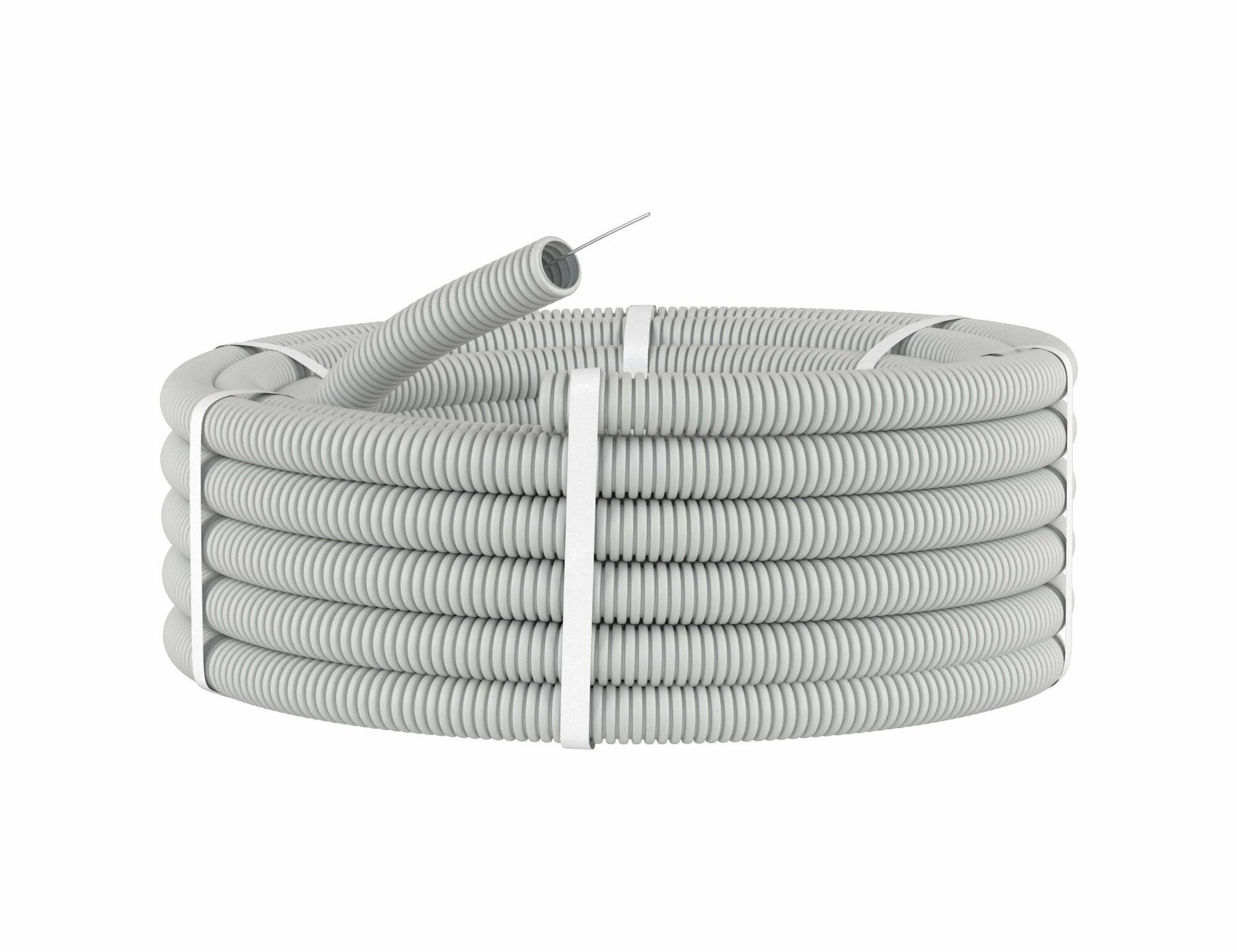 Гофрированная труба ПНД d-32мм черная с протяжкой 25 метров