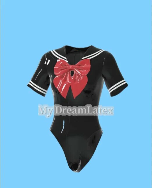 Индивидуальный латексный костюм моряка Черный, M, as it