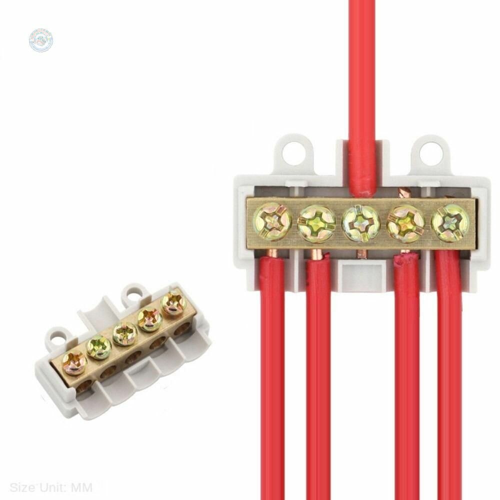 Т-образный соединитель для кабель-каналов, латунно-АБС сплиттер 40А 400В, монтажный тройник с винтовой фиксацией, надёжный электротехнический переходник