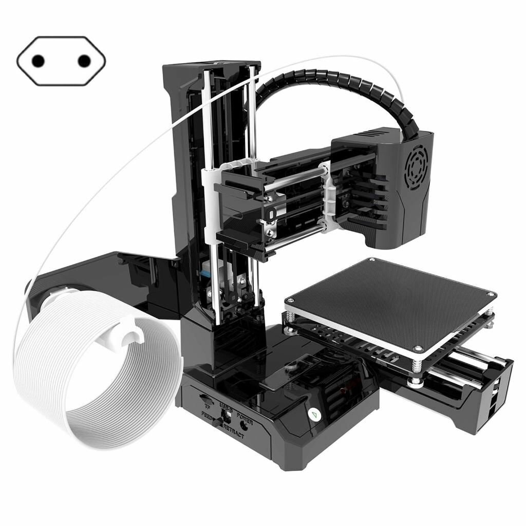 Аксессуары для 3D-печати, (1шт) Новый мини-3D-принтер EasyThreed K9-черный-Европейский стандарт