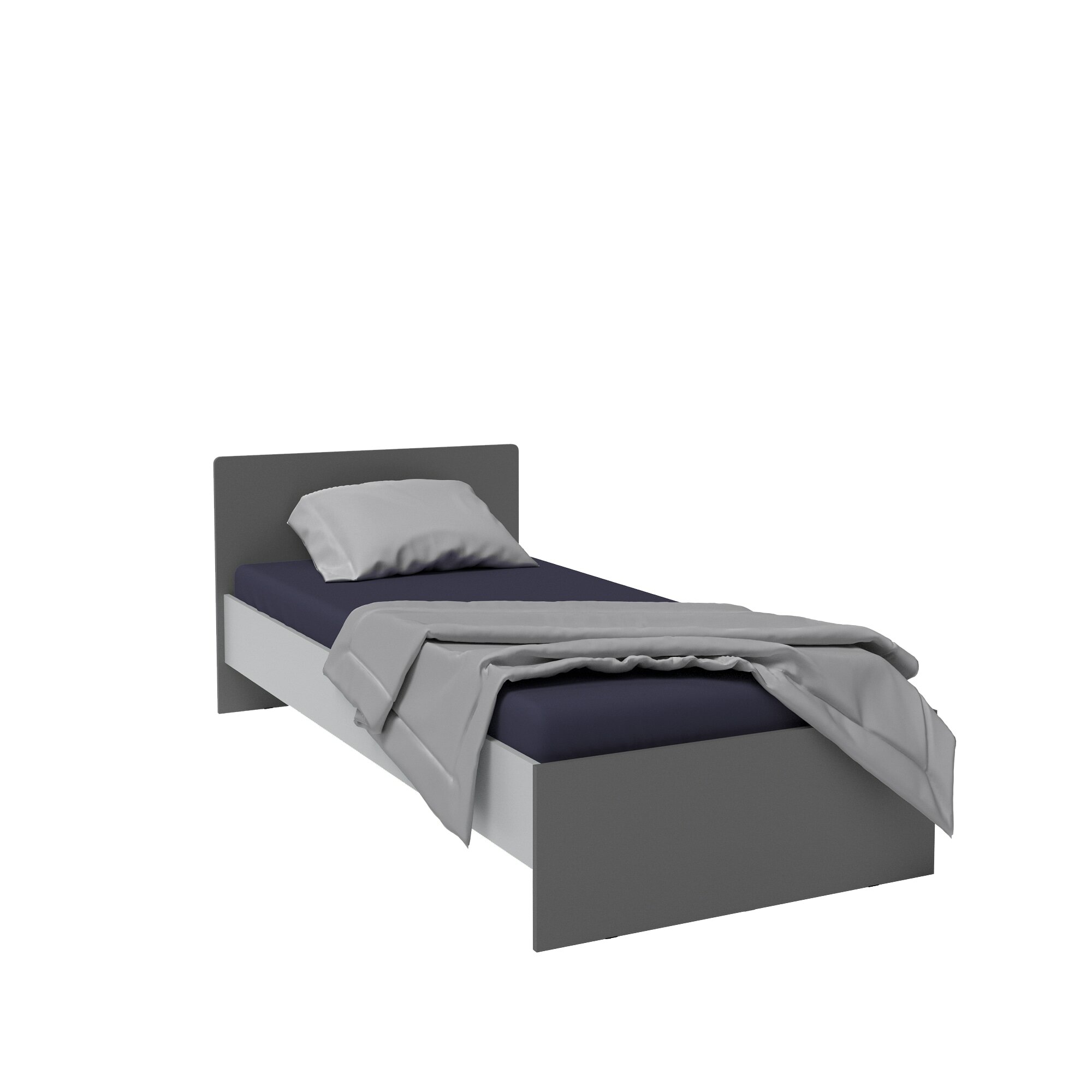 Спальня Лючия кровать 0,9 камень серый/графит серый (Микон)