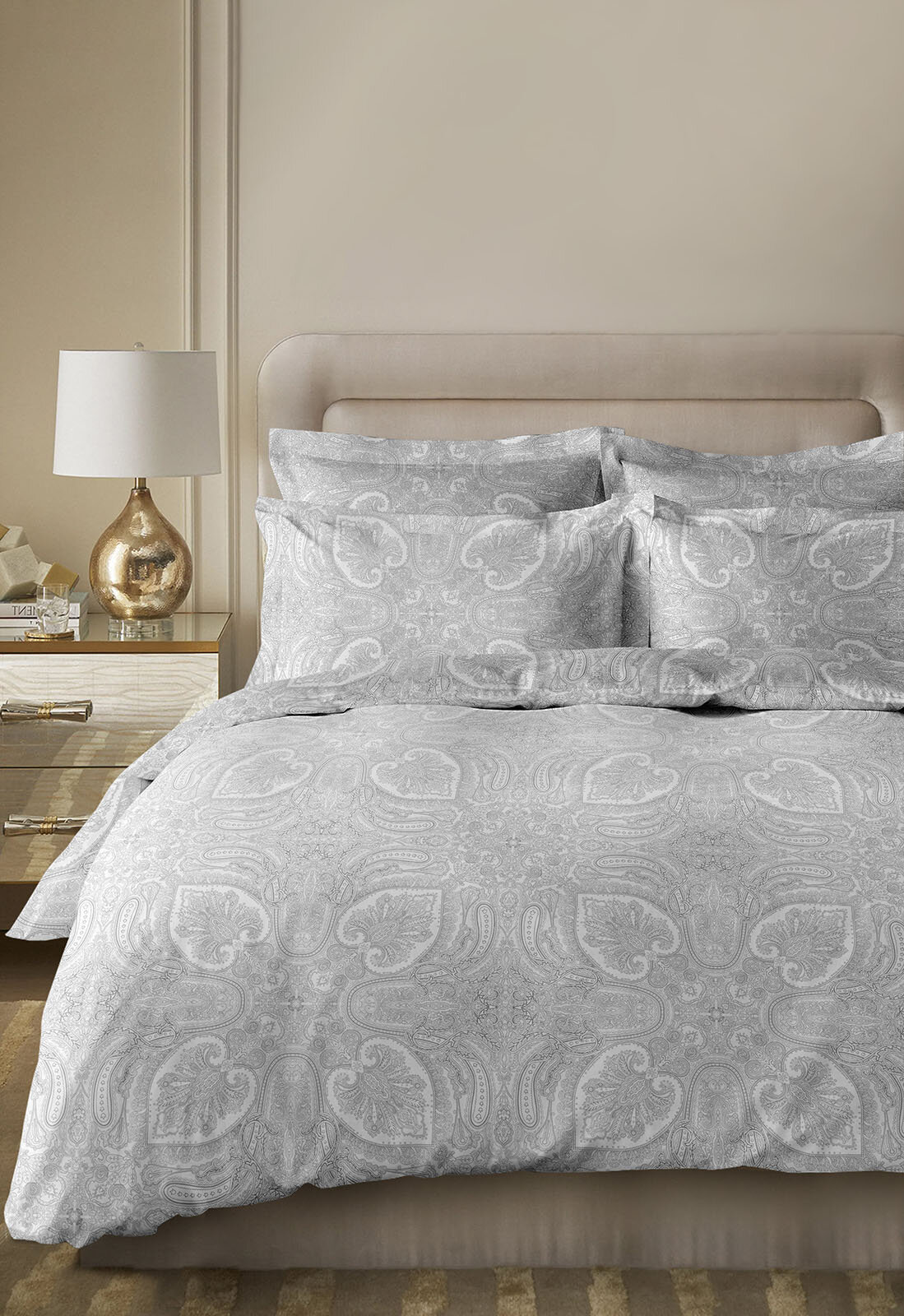 Постельное белье евро MONA LIZA white, 2 наволочки 50х70, сатин