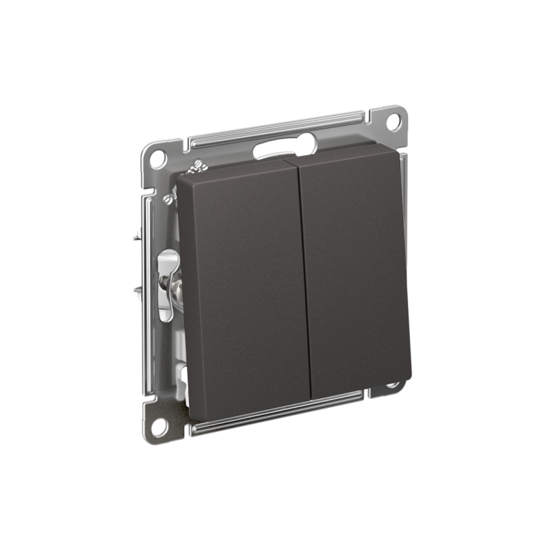 Выключатель 2-кл. AtlasDesign 10AX с самовозвратом механизм базальт SE, SCHNEIDER ELECTRIC ATN001417 (1 шт.)