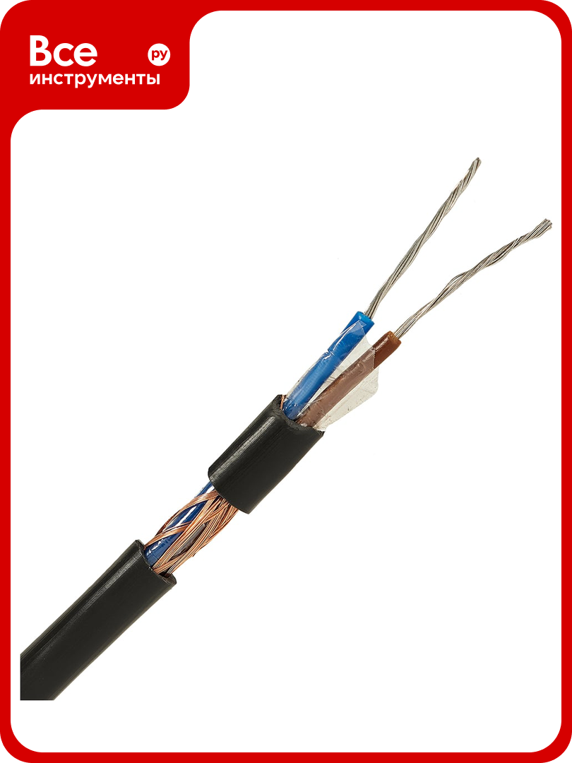 Кабель монтажный ELTROS МКЭШ 2x0,75, бухта 300м, черный МКЭШ-0207-ELTROS-MP