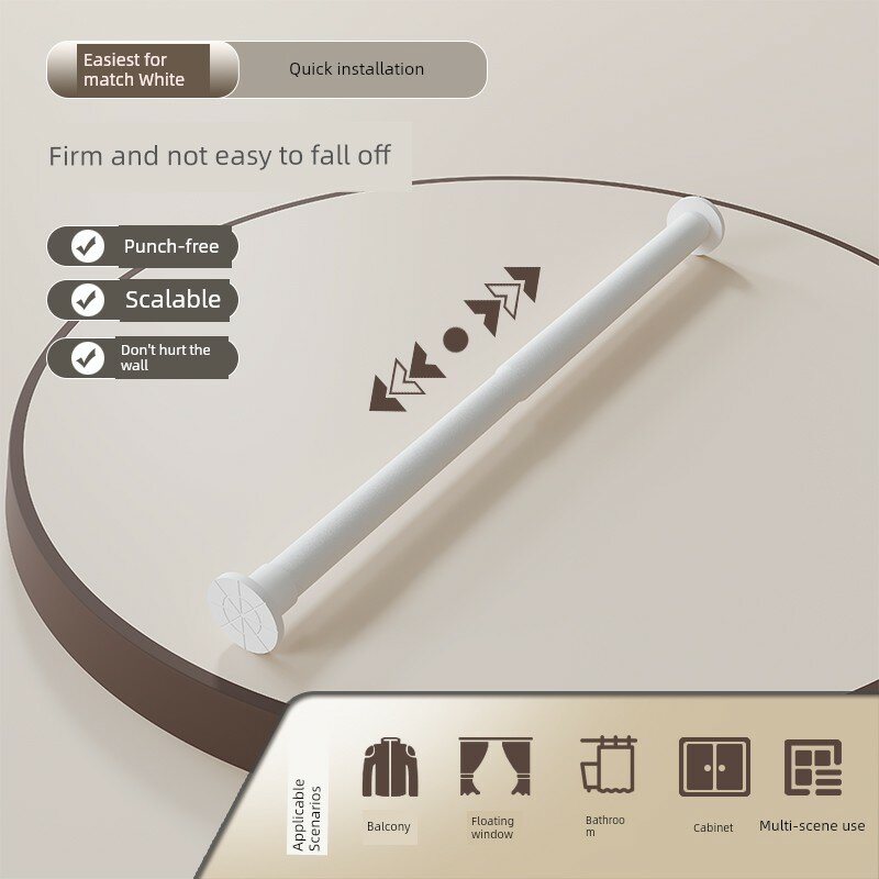 Телескопическая штанга, универсальная штанга для душевой шторы без сверления, для ванной, для дверей, для шкафа, для