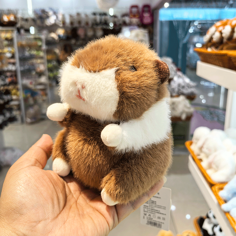 Плюшевая игрушка: кролик, слон, черепаха, милая кукла-капибара – подарок для друзей Кукла-попугайчик коричневого цвета